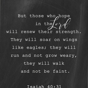 Those Who Hope in the Lord Will Renew Their Strength...isaiah 40-31 ...