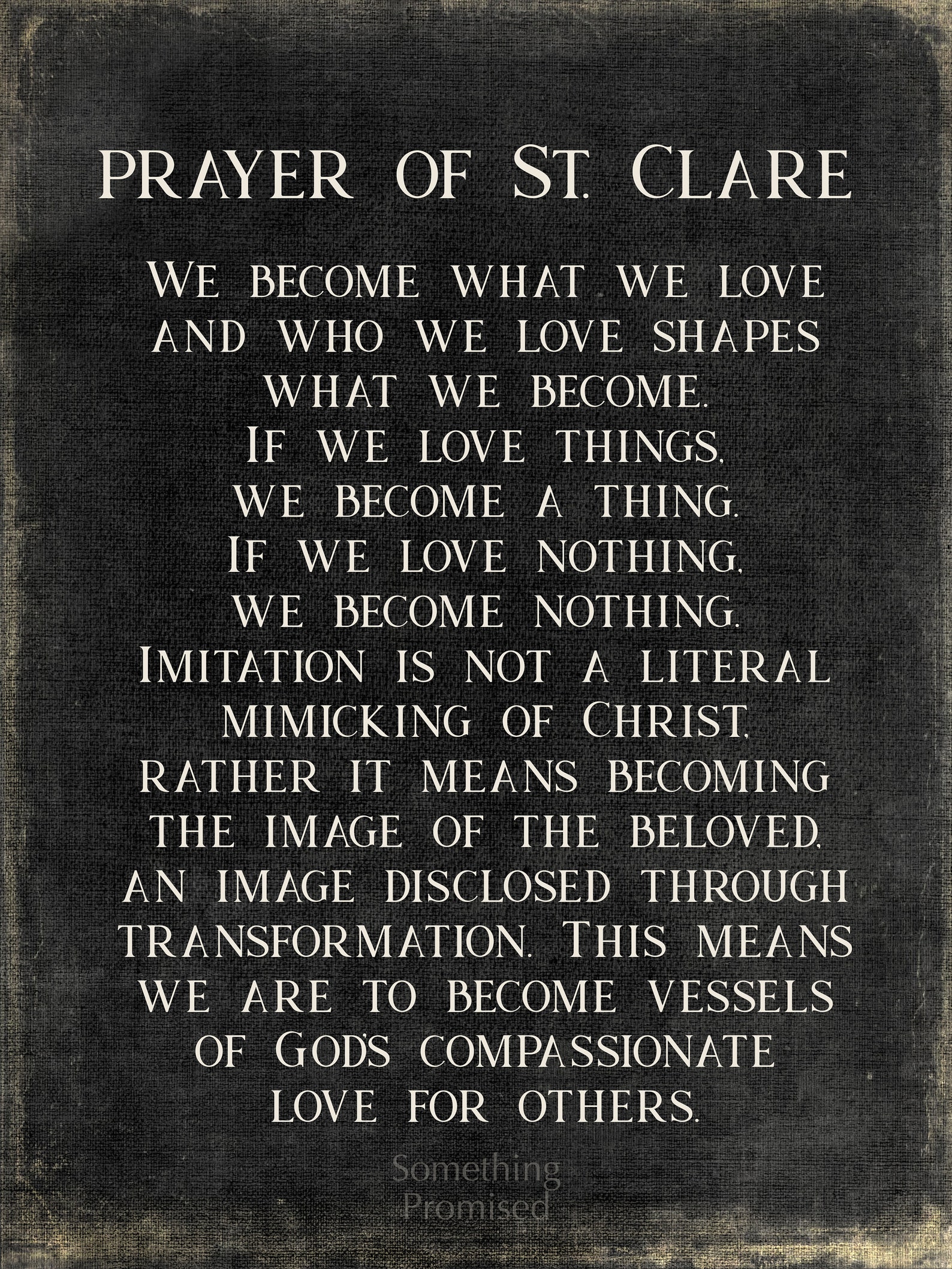 Prayer of St. Clare Metal Print on Reclaimed Wood Frame-st. Clare of ...