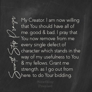 Seventh Step Prayer Metal Print Reclaimed Wood Frame-my Creator, I Am ...