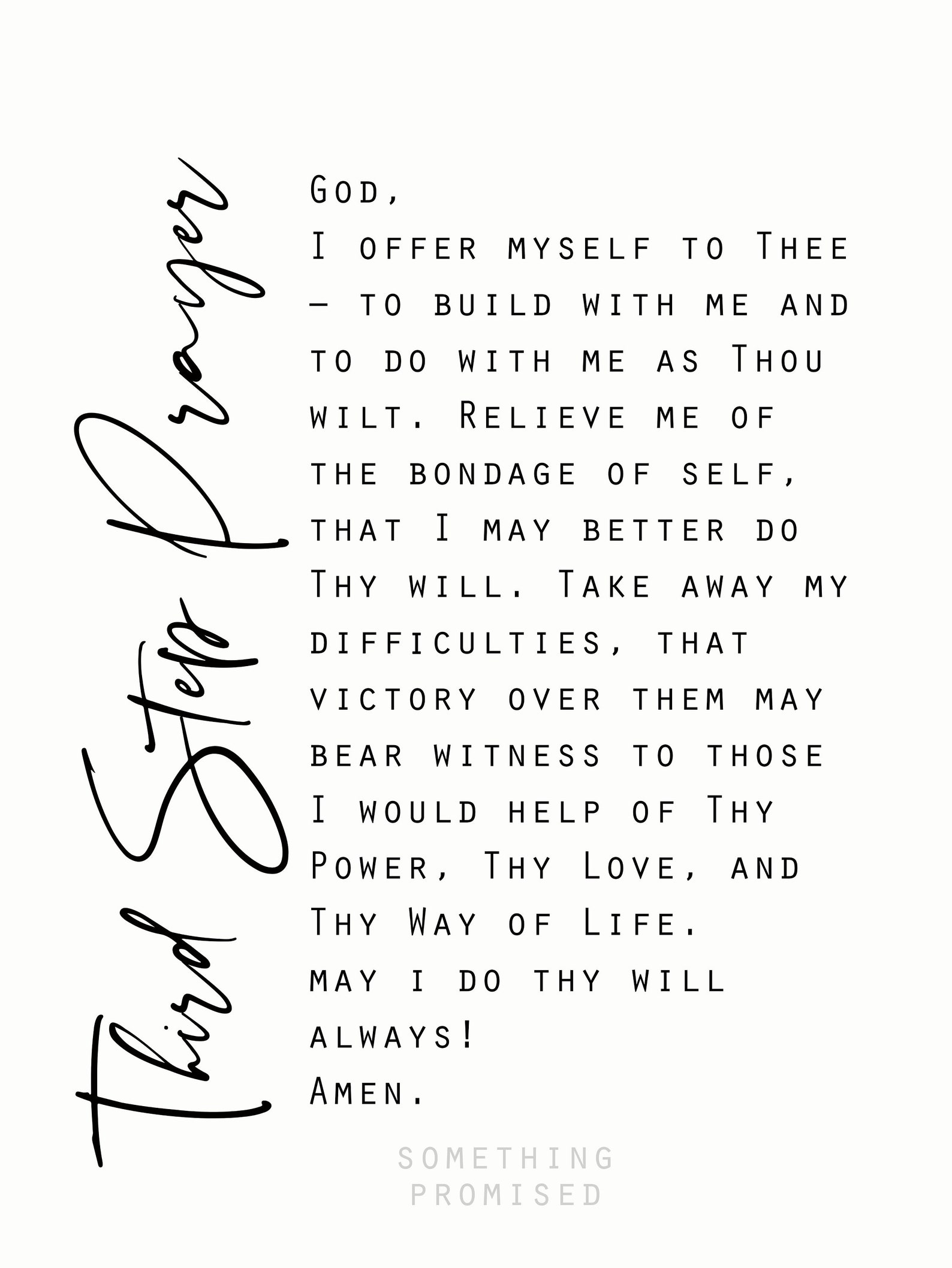 Third Step Prayer Metal Print on Reclaimed Wood Frame-third - Etsy