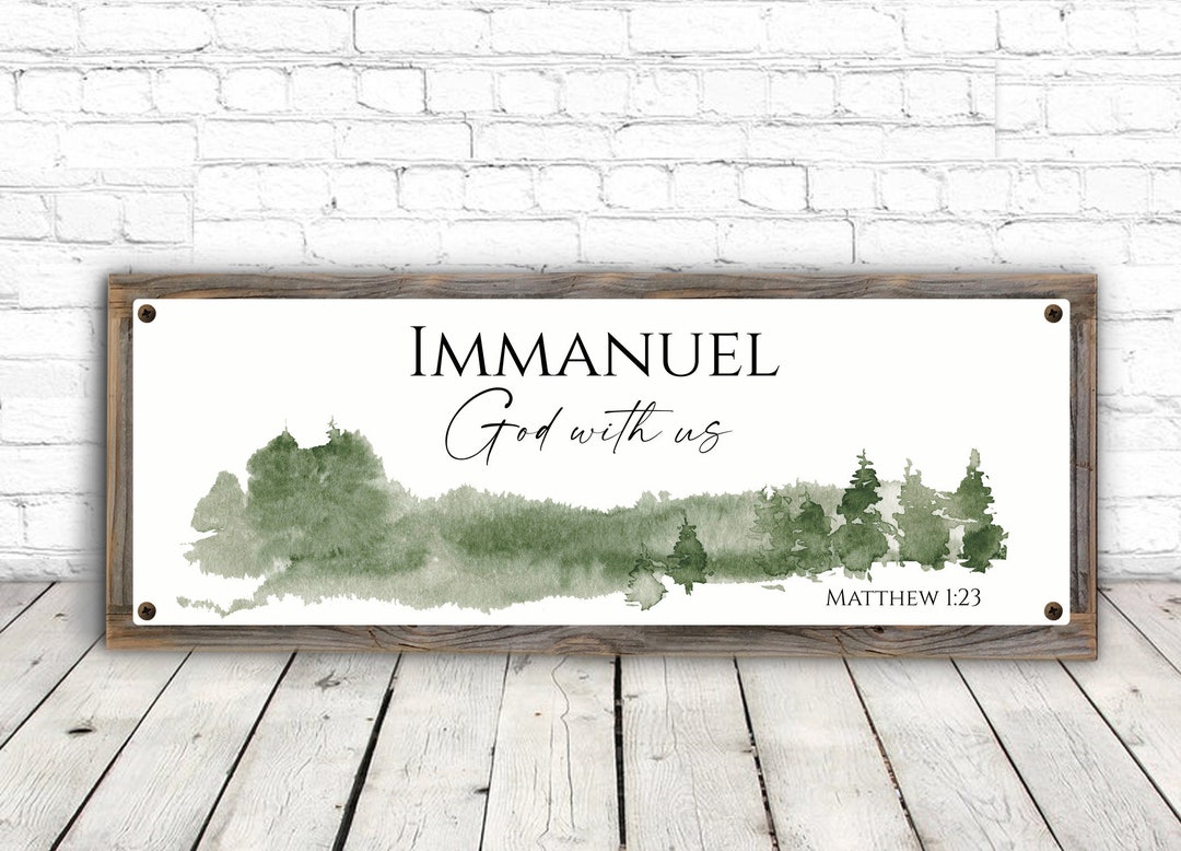 Immanuel-god With Us Metal Print on Reclaimed Wood Frame-christian ...