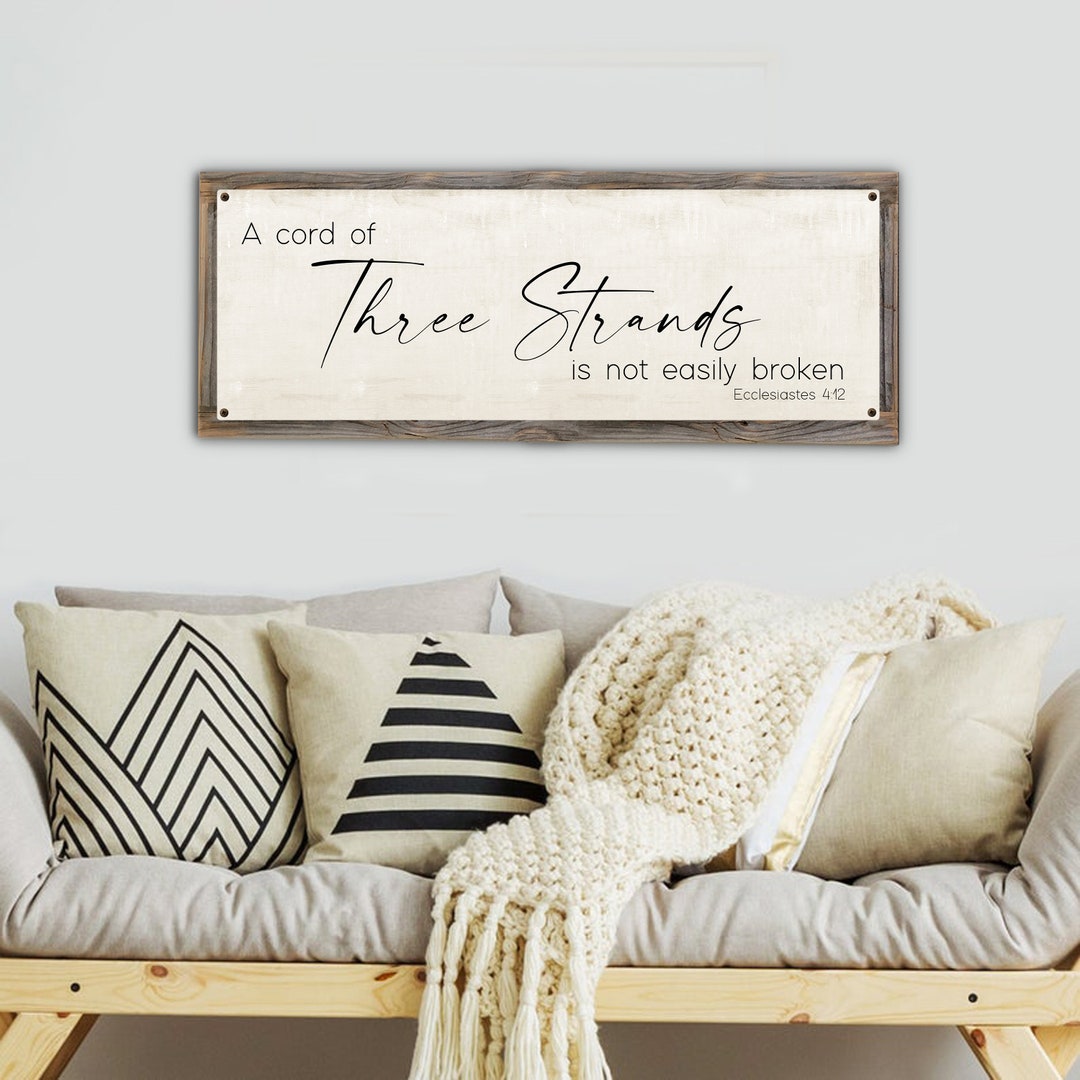 A Three Strand Cord is Not Easily Broken Metal Print-reclaimed Wood ...