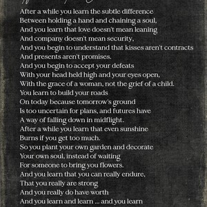 After A While Poem on Metal Print-reclaimed Wood Frame-veronica A ...