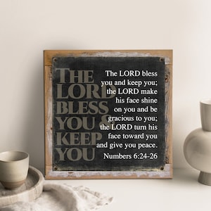 The Lord Bless You & Keep You Metal Print on Reclaimed Wood Frame ...