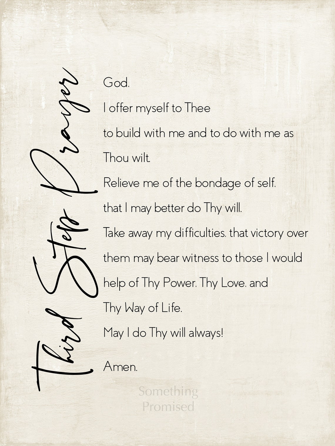 Third Step Prayer Metal Print on Reclaimed Wood Frame-Third | Etsy