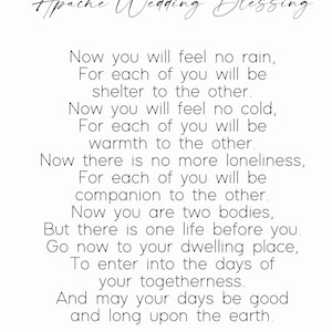 Apache Wedding Blessing Metal Print on Reclaimed Wood Frame-marriage ...