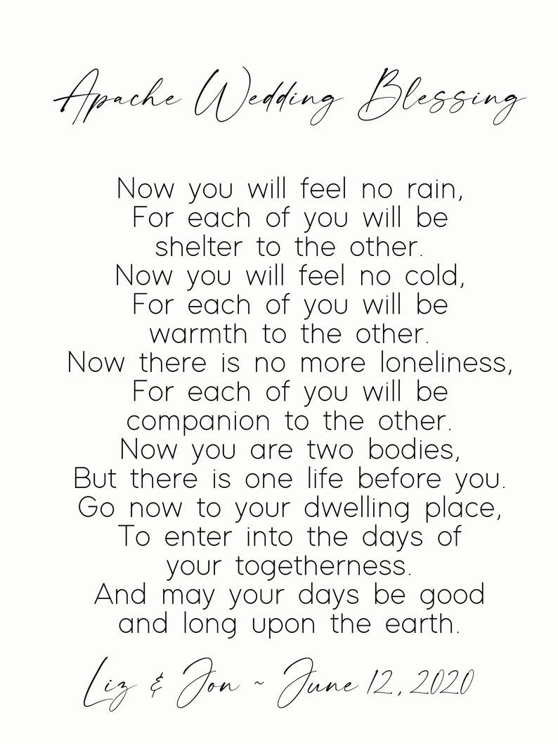 Apache Wedding Blessing Metal Print on Reclaimed Wood - Etsy