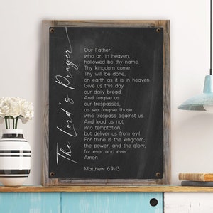 The Lord's Prayer-matthew 6:9-13-our Father Prayer-metal Print on ...