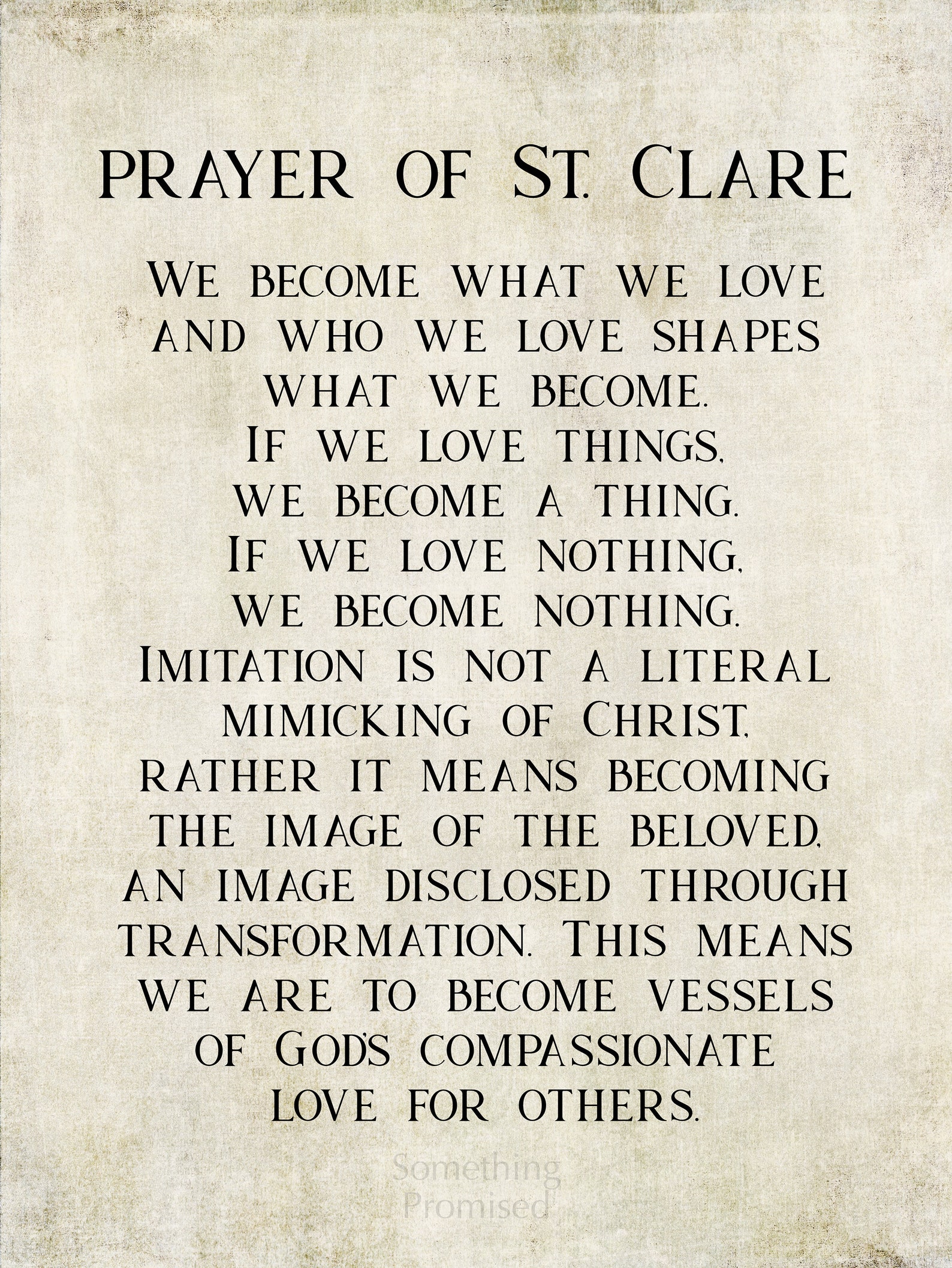 Prayer of St. Clare of Assisi Metal Print on Reclaimed Wood | Etsy
