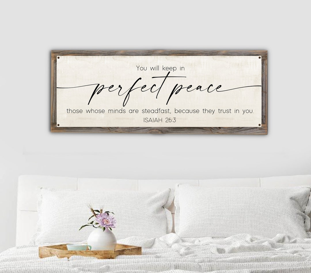 You Will Keep in Perfect Peace Metal Print-reclaimed Wood Frame-isaiah ...