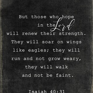 Those Who Hope in the Lord Will Renew Their Strength...isaiah 40-31 ...