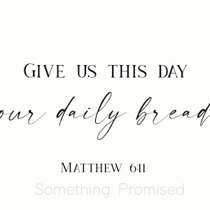 Give Us This Day Our Daily Bread Print on Reclaimed Wood Frame-matthew ...