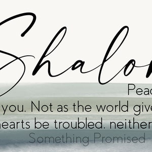 Shalom Metal Print on Reclaimed Wood Frame-peace I Leave-john 14:27 ...
