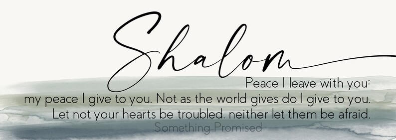 Shalom Metal Print on Reclaimed Wood Frame-peace I Leave-john 14:27 ...