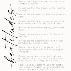 Beatitudes KJV Metal Print on Reclaimed Wood Frame-matthew 5:3-10 ...