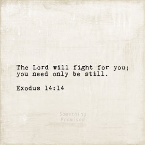 The Lord Will Fight for You Metal Print on Reclaim Wooden Frame-exodus ...