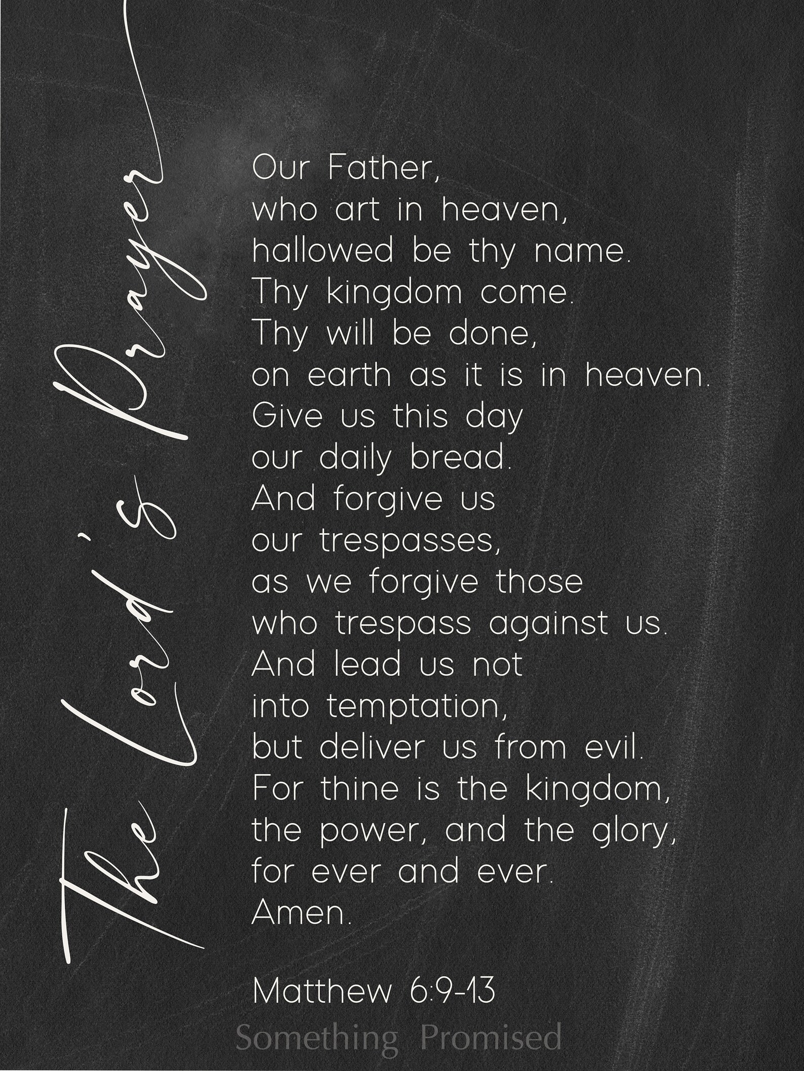 The Lord's Prayer-matthew 6:9-13-our Father Prayer-metal Print on ...