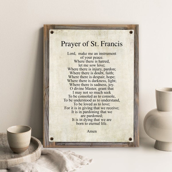 Prayer of St Francis - Etsy