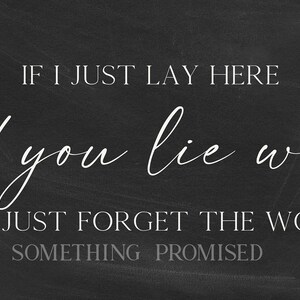 If I Just Lay Here Would You Lie With Me Metal Print on Reclaimed Wood ...