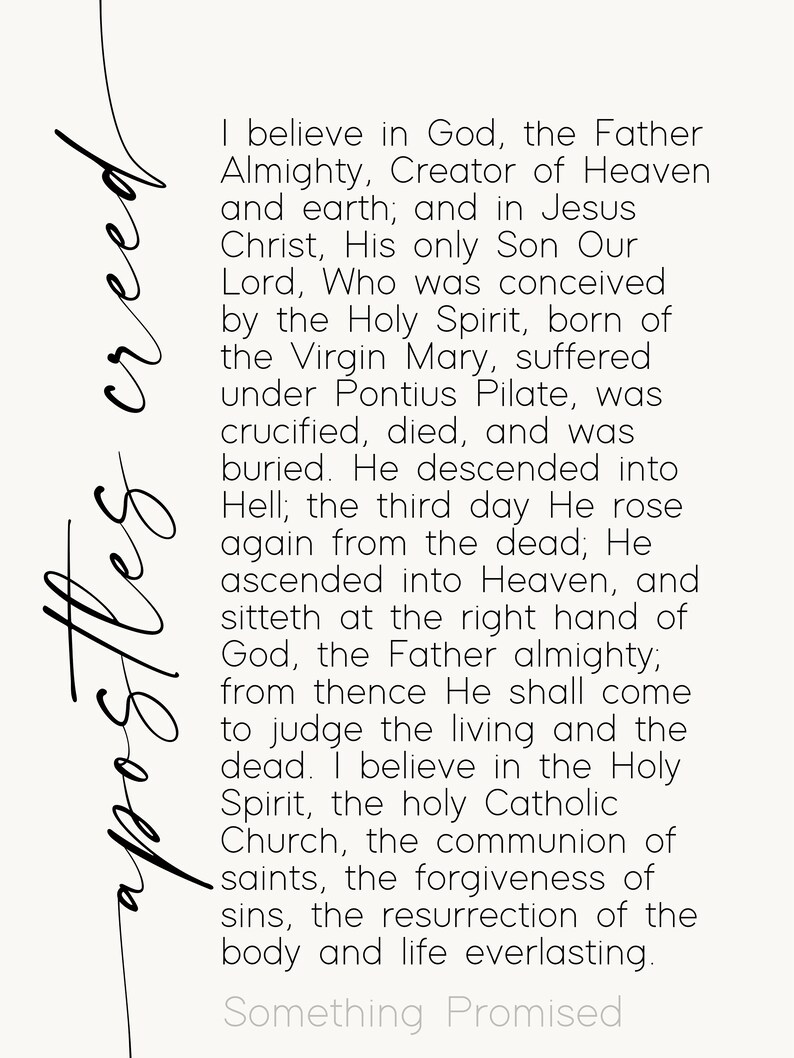 Apostles Creed Metal Print on Reclaimed Wood Frame-catholic Prayer Art ...