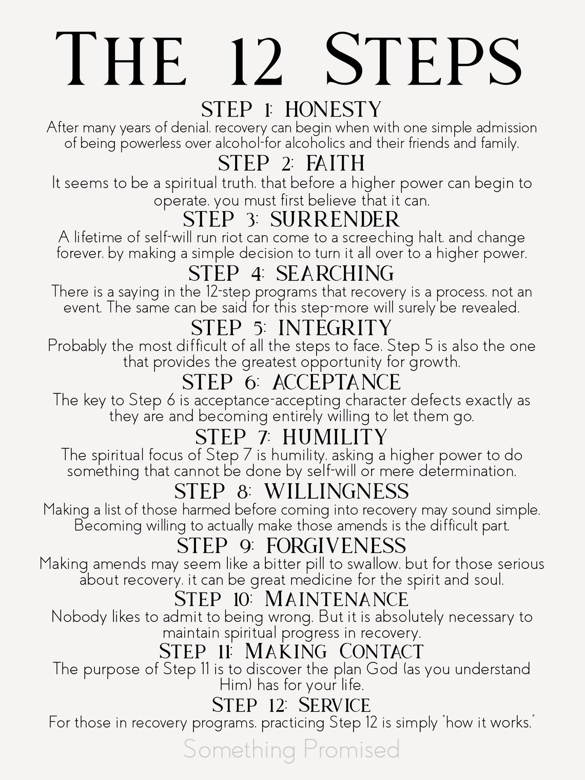 The 12 Steps of AA Metal Print on Reclaimed Wood - Etsy