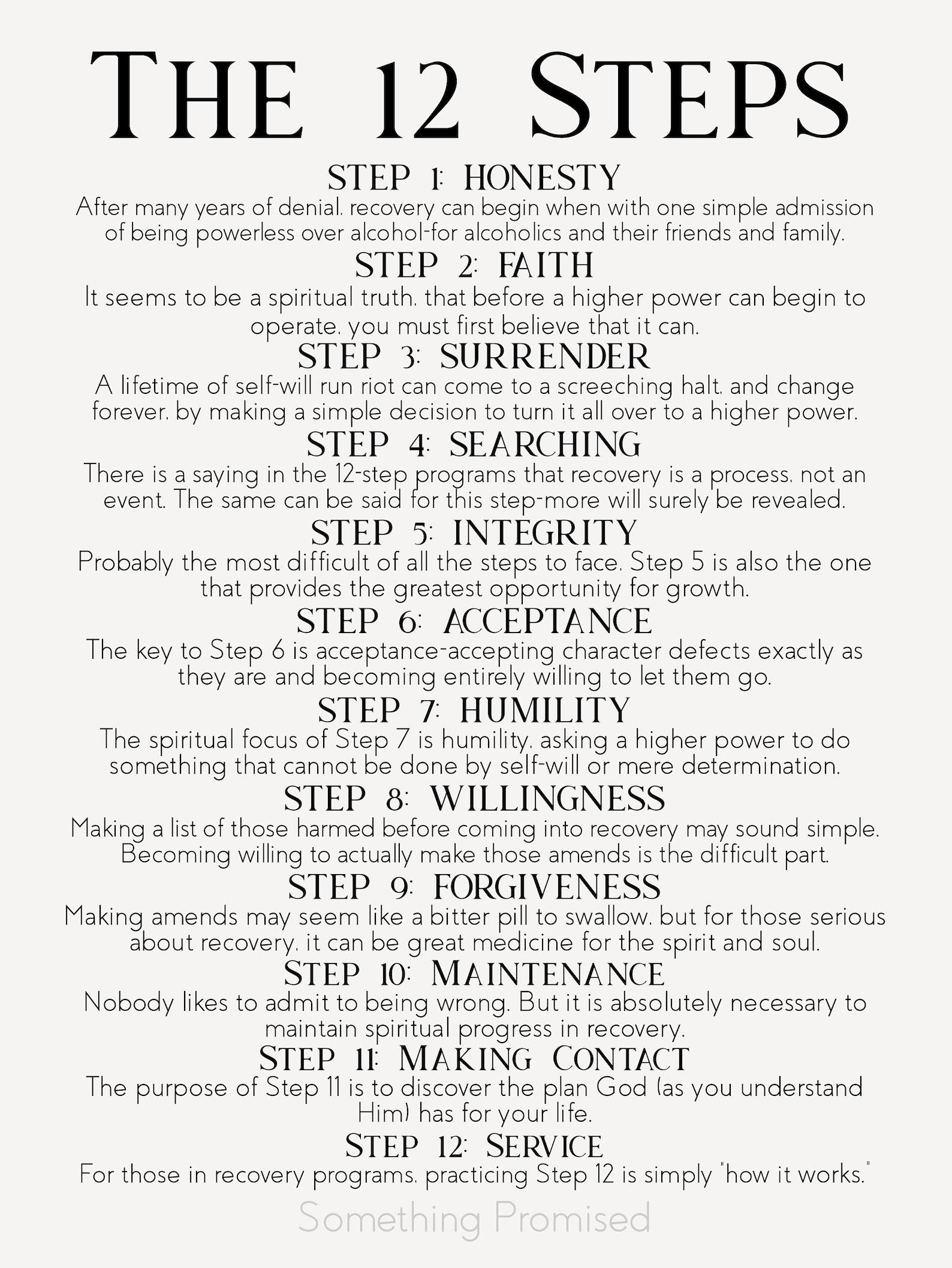 The 12 Steps of AA Metal Print on Reclaimed Wood - Etsy