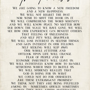 The AA Promises-metal Print on Reclaimed Wood Frame-recovery Gift Idea ...