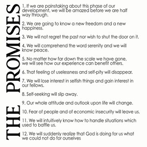 The AA Promises-metal Print on Reclaimed Wood Frame-addiction Recovery ...