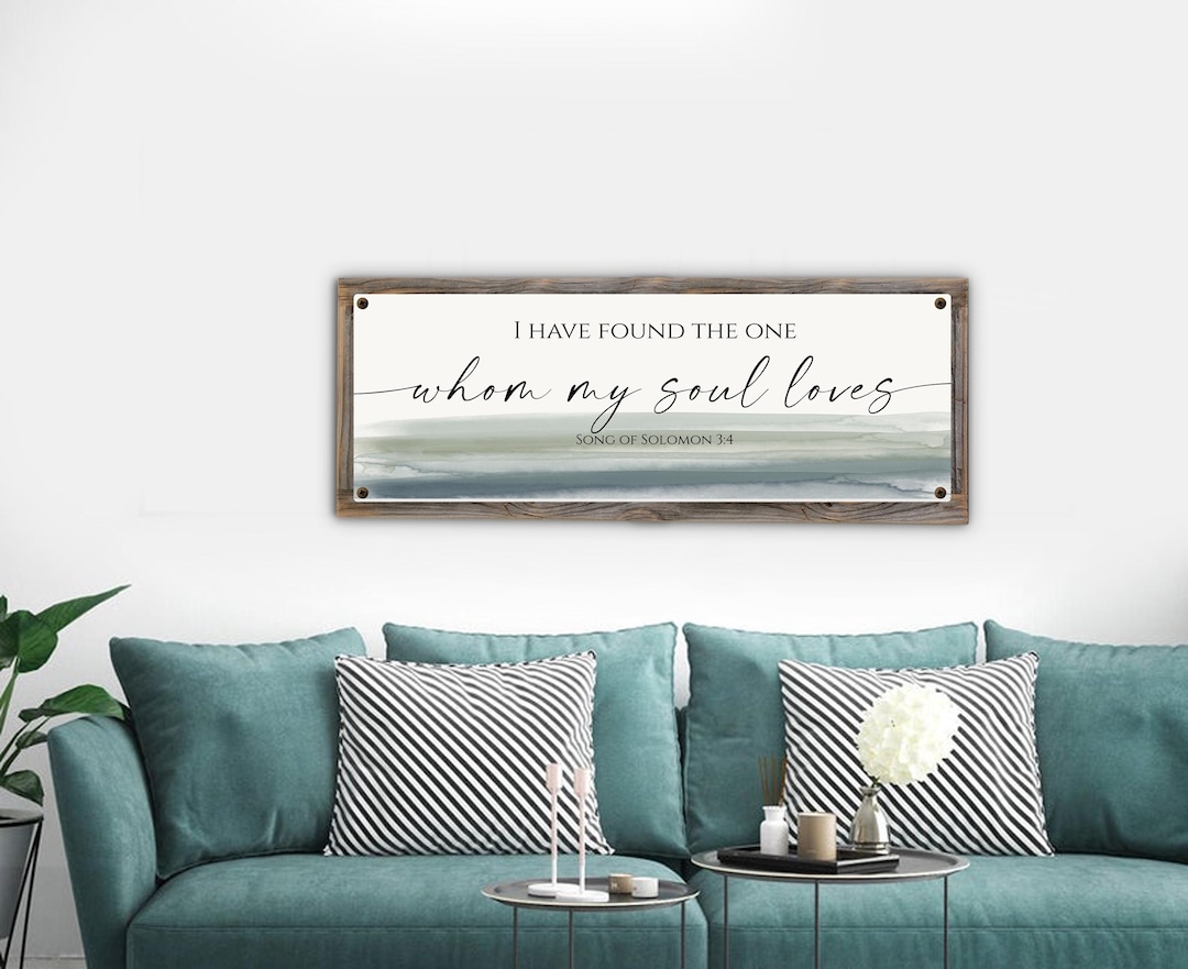I Have Found the One Whom My Soul Loves Print-reclaimed Wood Frame-song ...