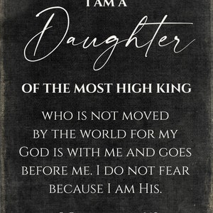 I Am A Daughter of the Most High God Vintage Metal Print on Reclaimed ...
