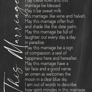This Marriage. Rumi Poem on Metal Print on Reclaimed Wood Frame-rumi ...
