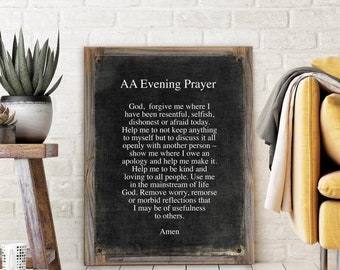 Aa Evening Prayer - Etsy