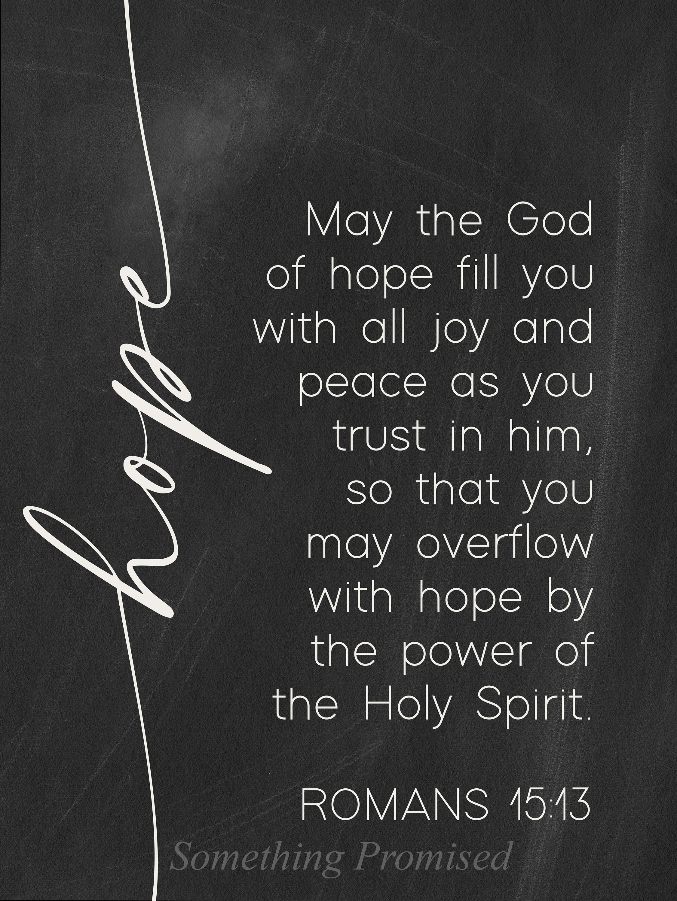 May the God of Hope Fill You With All Joy Metal Print on Reclaimed Wood ...