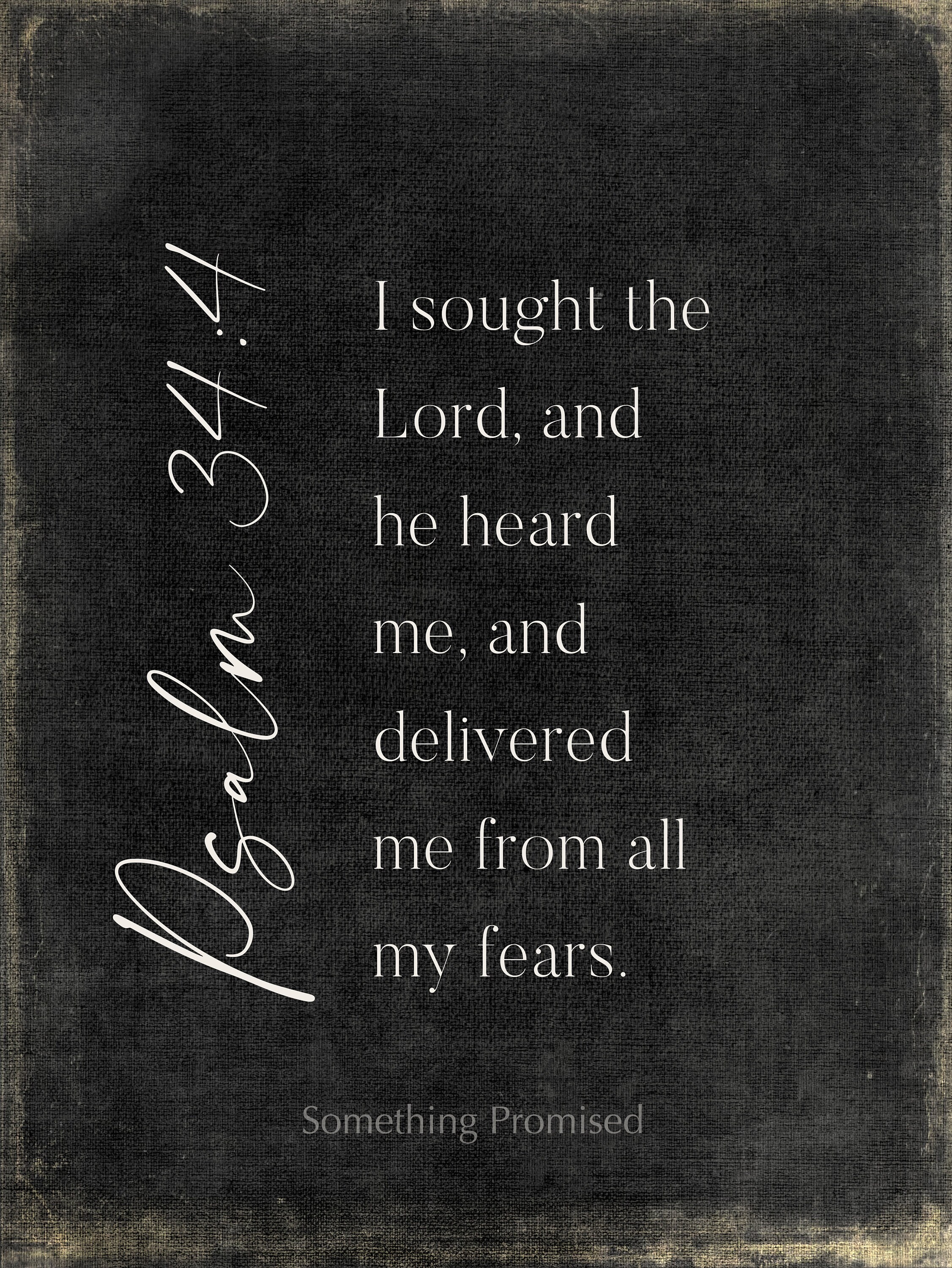 Psalm 34:4 Metal Print on Reclaimed Wood Frame-i Sought the - Etsy UK