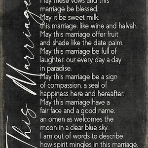 This Marriage. Rumi Poem on Metal Print on Reclaimed Wood Frame-rumi ...