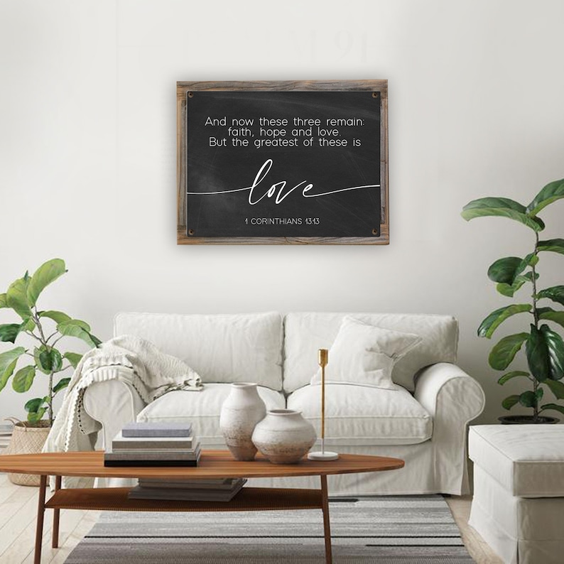 Rustic Bible Art-the Greatest of These is Love Metal Print on - Etsy