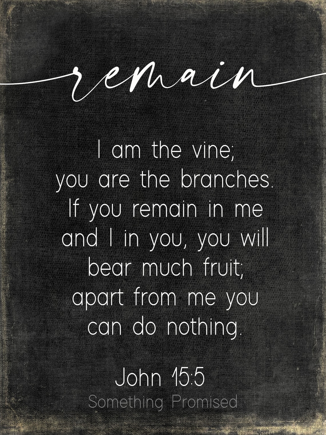 Remain in Me & I Will Remain in You Metal Print on Reclaimed - Etsy