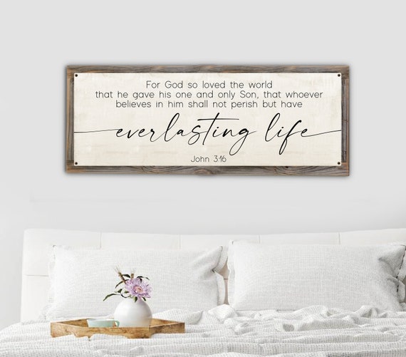 Bible Verse Sign-for God so Loved the World-john 3:16-metal - Etsy