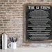 Celebrate Recovery 12 Steps of AA Metal Print on Reclaimed Wood Frame ...