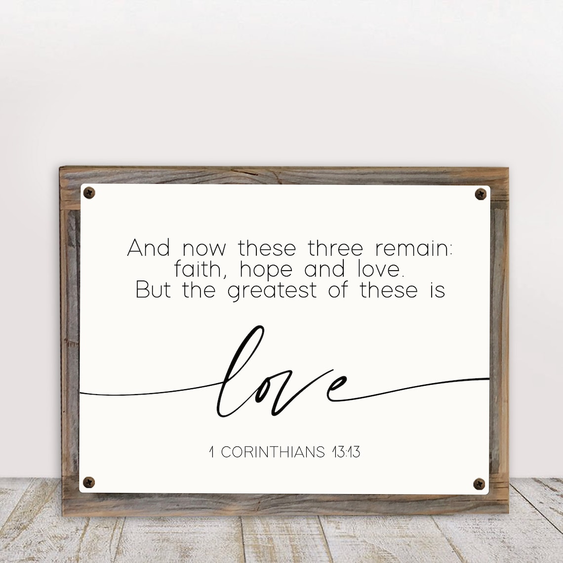 Rustic Bible Art-the Greatest of These is Love Metal Print on - Etsy