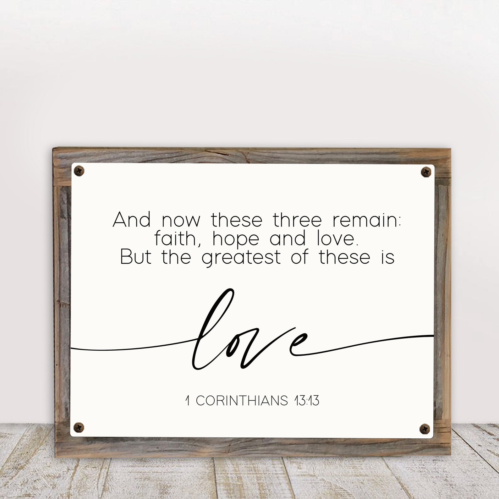Rustic Bible Art-the Greatest of These is Love Metal Print on - Etsy