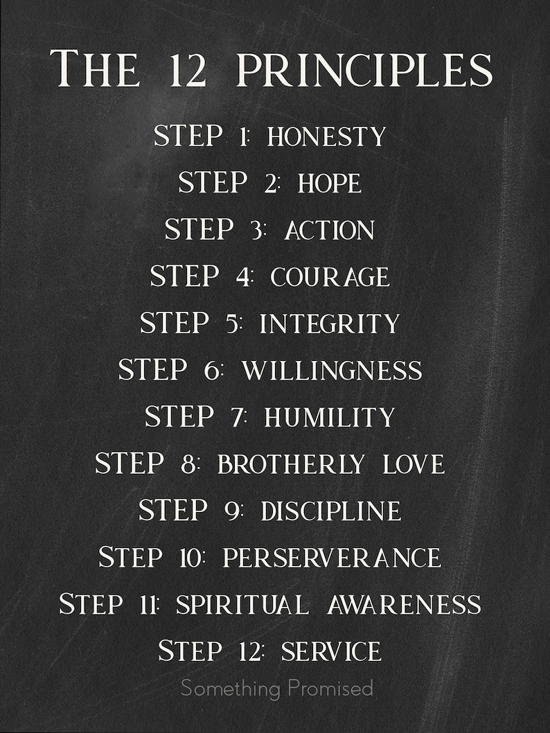 Recovery Sign-12 Principles of the 12 Steps-metal Print on - Etsy Ireland