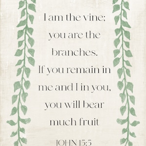 I Am the Vine You Are the Branches Metal Print on Reclaimed Wood Frame ...