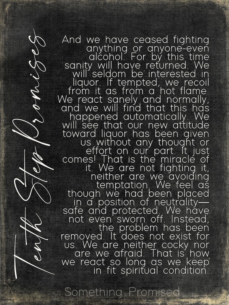 Tenth Step Promises Metal Print on Reclaimed Wood - Etsy