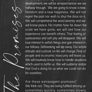 The AA Promises-metal Print on Reclaimed Wood Frame-addiction Recovery ...