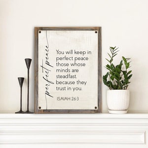 You Will Keep in Perfect Peace Bible Verse on Metal Print W/reclaimed ...