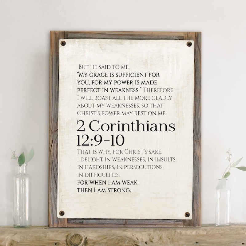 2 Corinthians 12 9 - Etsy