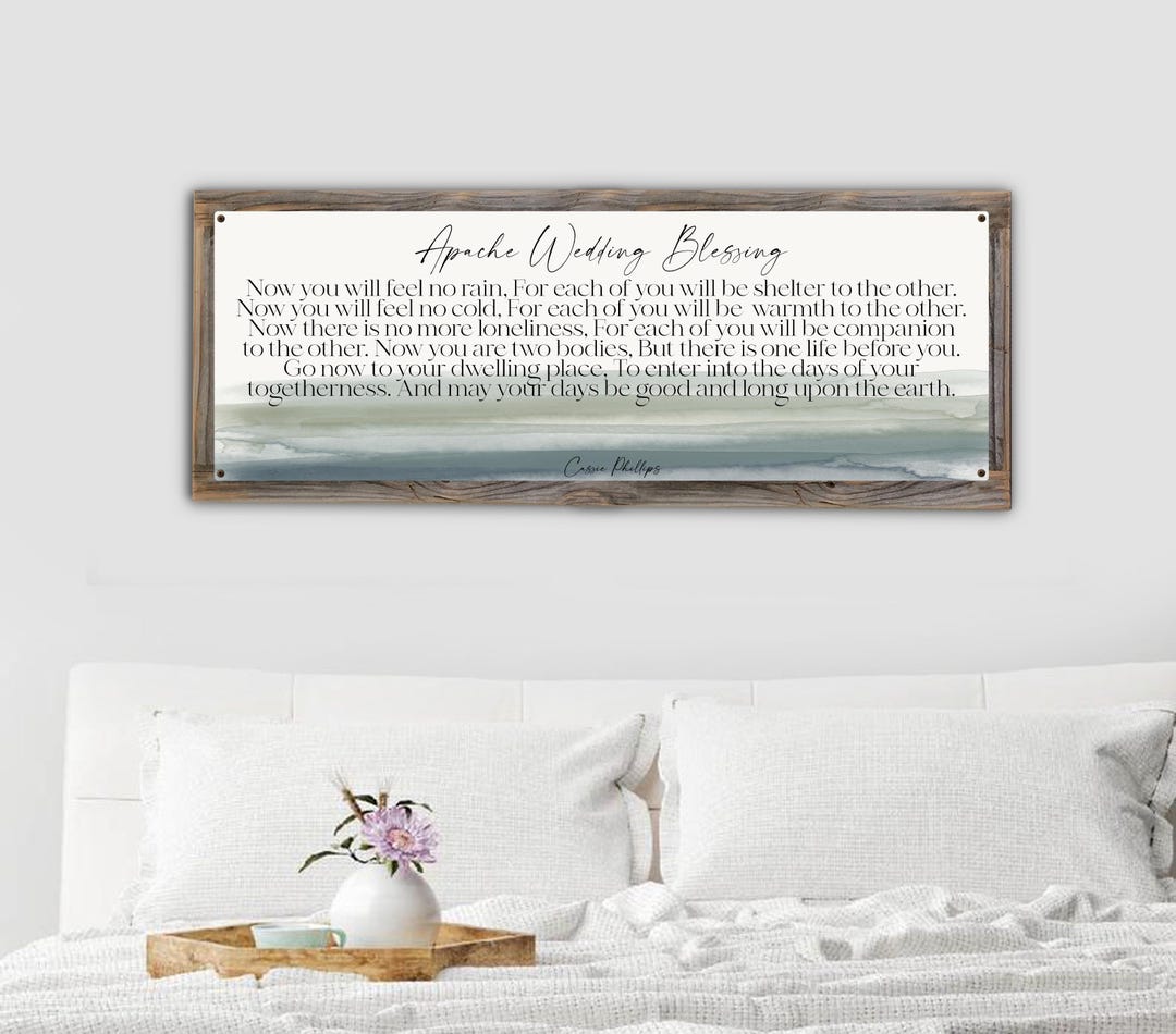 Apache Wedding Blessing Metal Print on Reclaimed Wood Frame-marriage ...