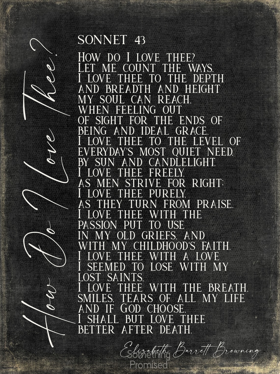How Do I Love Thee Let Me Count The Ways Metal Print on | Etsy