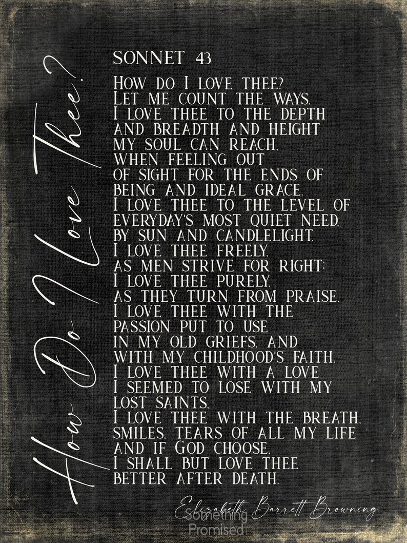 How Do I Love Thee Let Me Count the Ways Metal Print on | Etsy